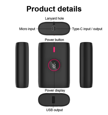 Buy Mini Portable External Battery Charger Power Bank 10000mah Power ...