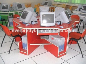 Buy Modern School Furniture Design Wooden Computer Desk Double Internet ...