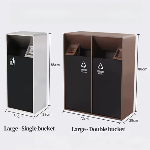 Buy Outdoor Vertical Trash Can Mall Hotel Garbage Can Large Capacity ...