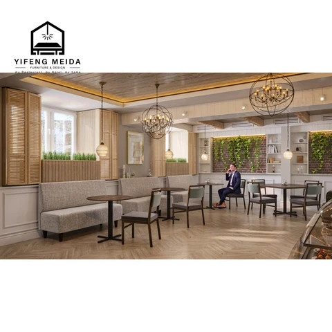 Buy Restaurant Leather Booth Seating Modern L Shape Cafe Furniture ...