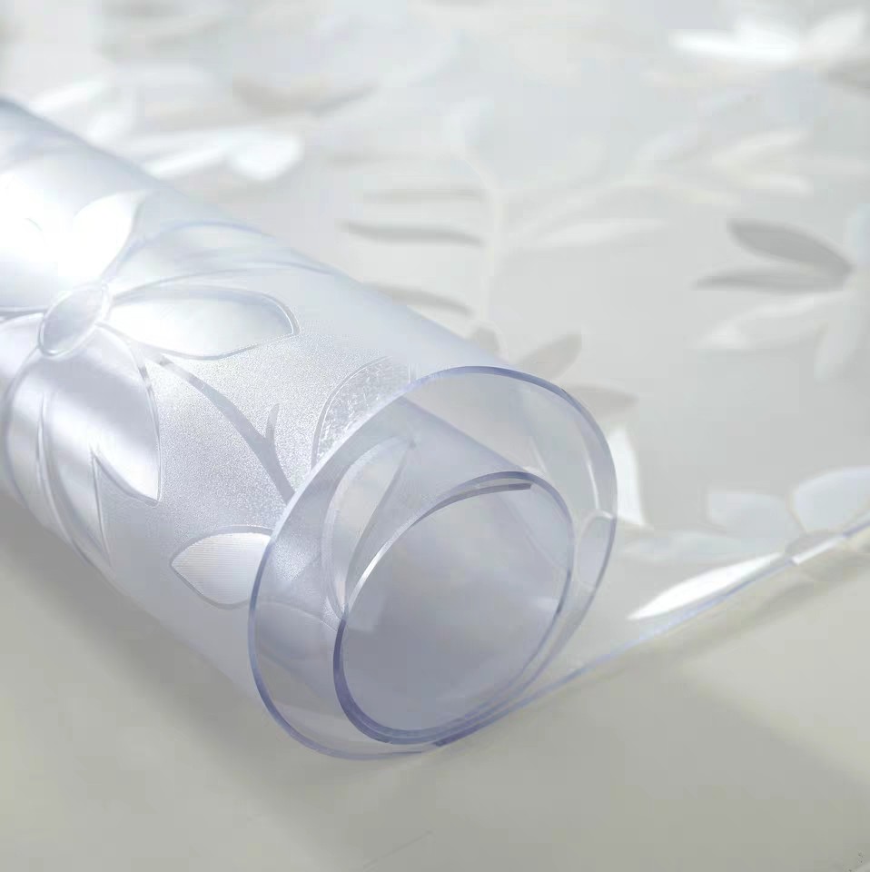 Buy Transparent 250 Micron Matte Frosted Pvc Printed Thin Plastic Roll ...