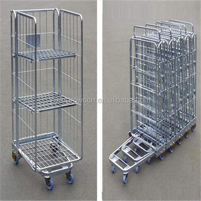 Buy Warehouse Roll Cage With Divider Rolling Security Cage Wire Cages ...