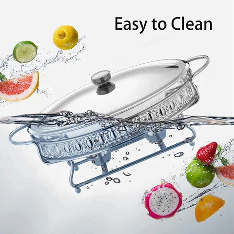 Buy Yitian High Quality Stainless Steel Buffet Stove Oval Glass Hot Pot ...