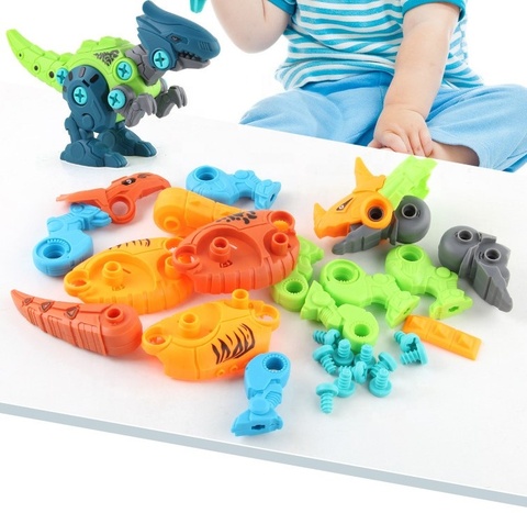 Buy Zg Educational Assembly Dinosaur Toy 4 Styles Diy Drilling Screw ...
