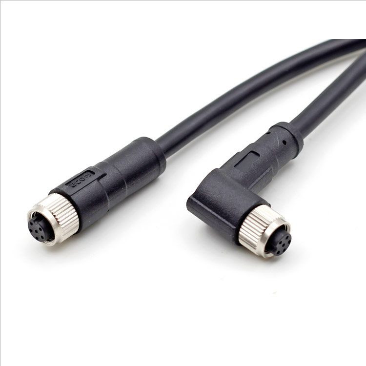 Buy M8 Overmolded Waterproof Cable Connector Straight Male Female Plug ...