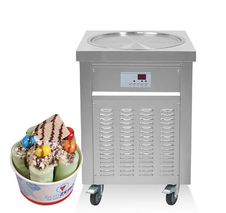 Buy 600 Single Pan Stainless Steel Frozen Ice Cream Rolls Fried Ice ...