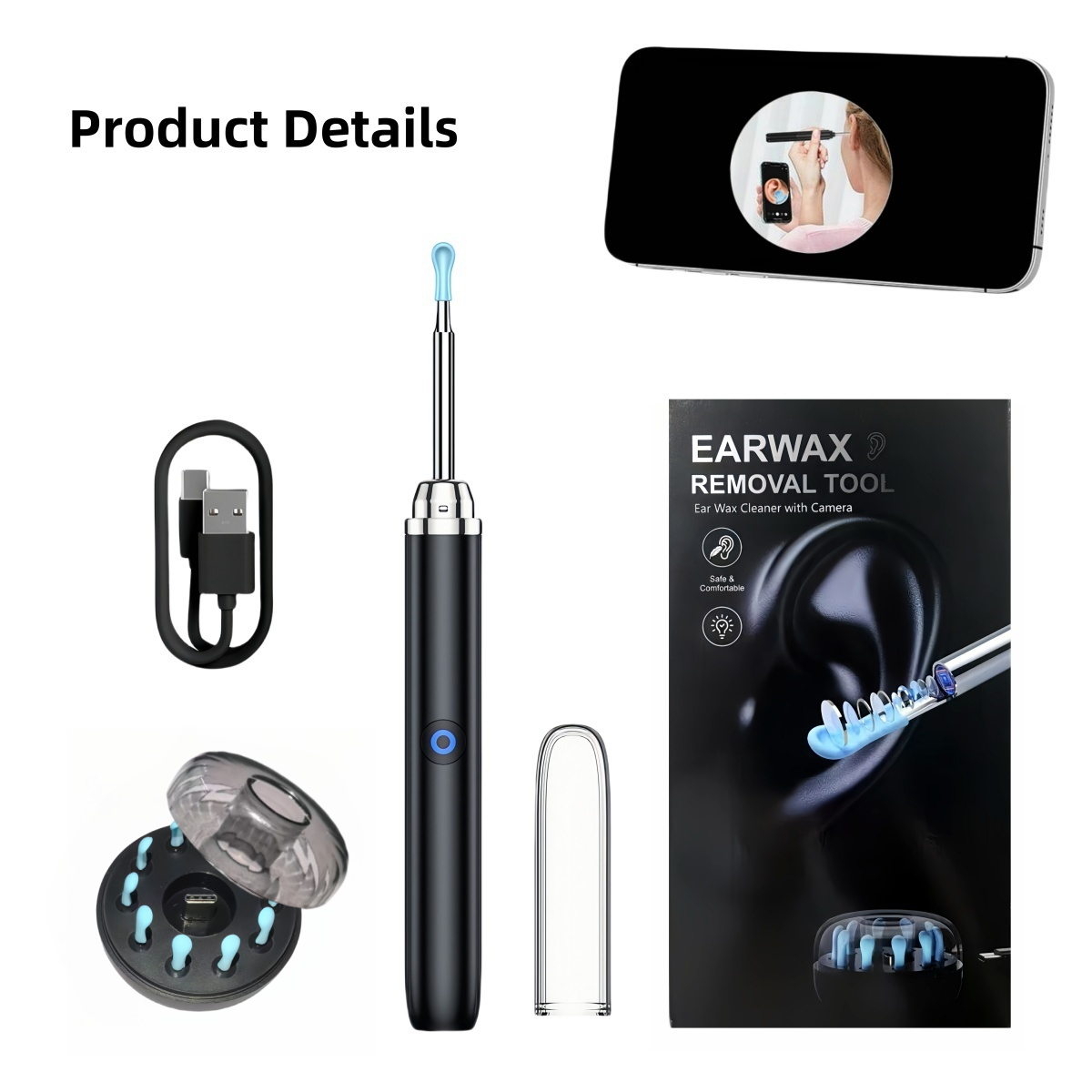 Buy Ear Cleaner Earwax Removal With Charging Base from Qianfeng ...