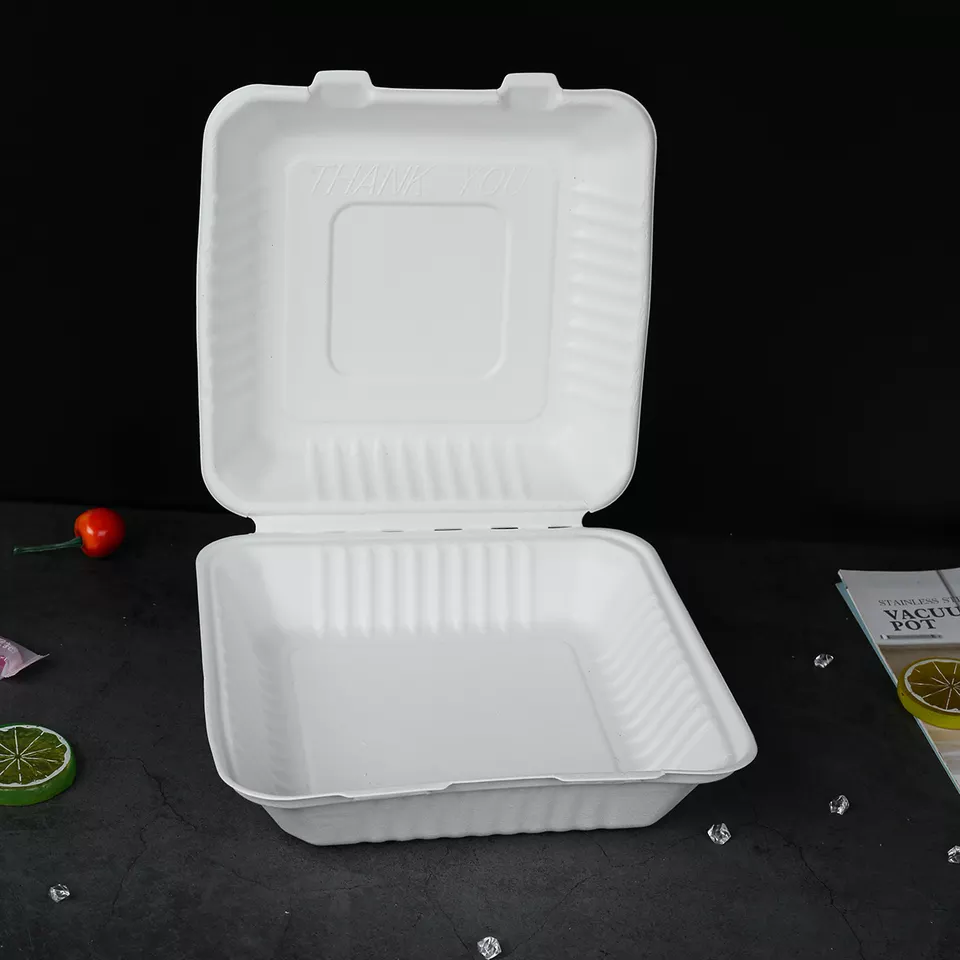 Buy Sugar Cane Bagasse Deep 8/9 Inch Clamshell from Farokitchenware ...