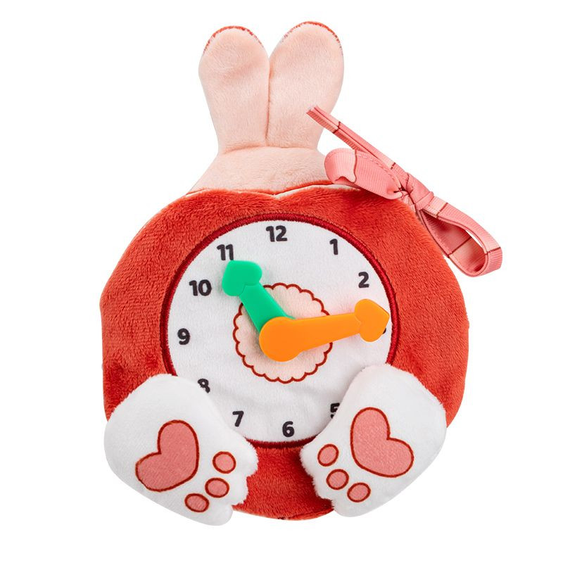 Buy Clock Rabbit Carrot Design Crystal Super Soft Plush Furry Fuzzy Toy ...