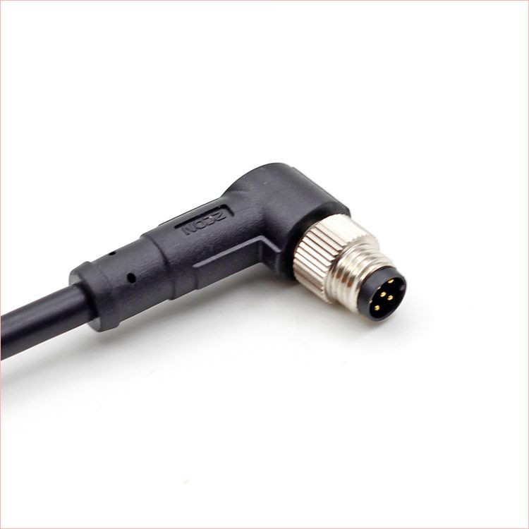 Buy M8 Overmolded Waterproof Cable Connector Straight Male Female Plug ...