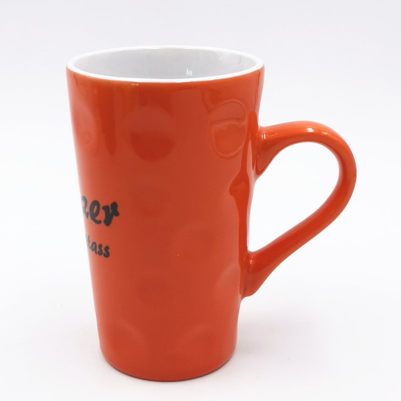 Buy 19 Oz Polish Surface Classic Ceramics Coffee Mug Embossed Pattern ...