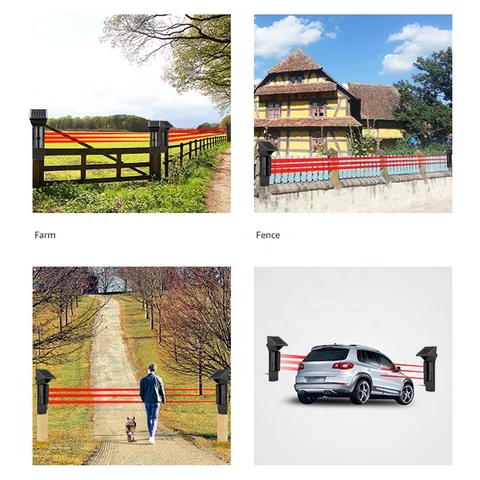 Buy 2 Beams 100m Outdoor Infrared Photoelectric Sensor Perimeter Fence ...