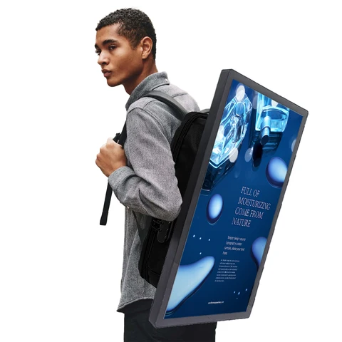 Buy 22 32 Inch Lcd Display Screen Billboard Backpack Digital Signage ...