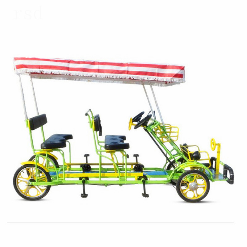 Buy 4 Seats Tandem Bike/quadricycle For Sightseeing /four Wheel Surrey ...