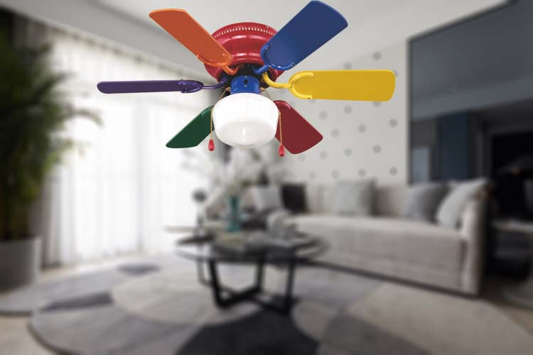 Buy 42 Inch Colorful Ceiling Fan With Led Light Decorative Lighting ...