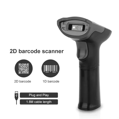 Buy Barcode Reader Portable Manual Scanners 1d 2d Wired Handheld Usb ...
