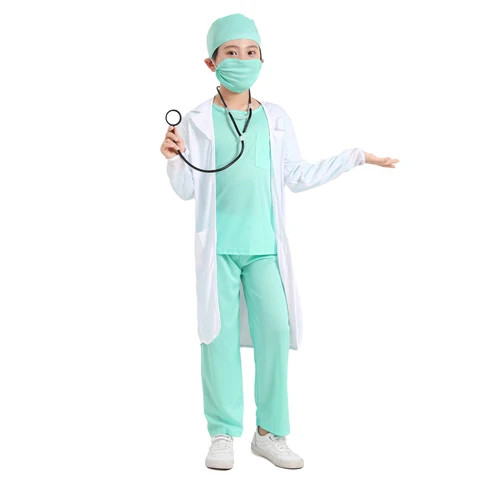Buy Boys Hospital Doctor Surgeon Dr Uniform Career Day Outfit For Kids ...