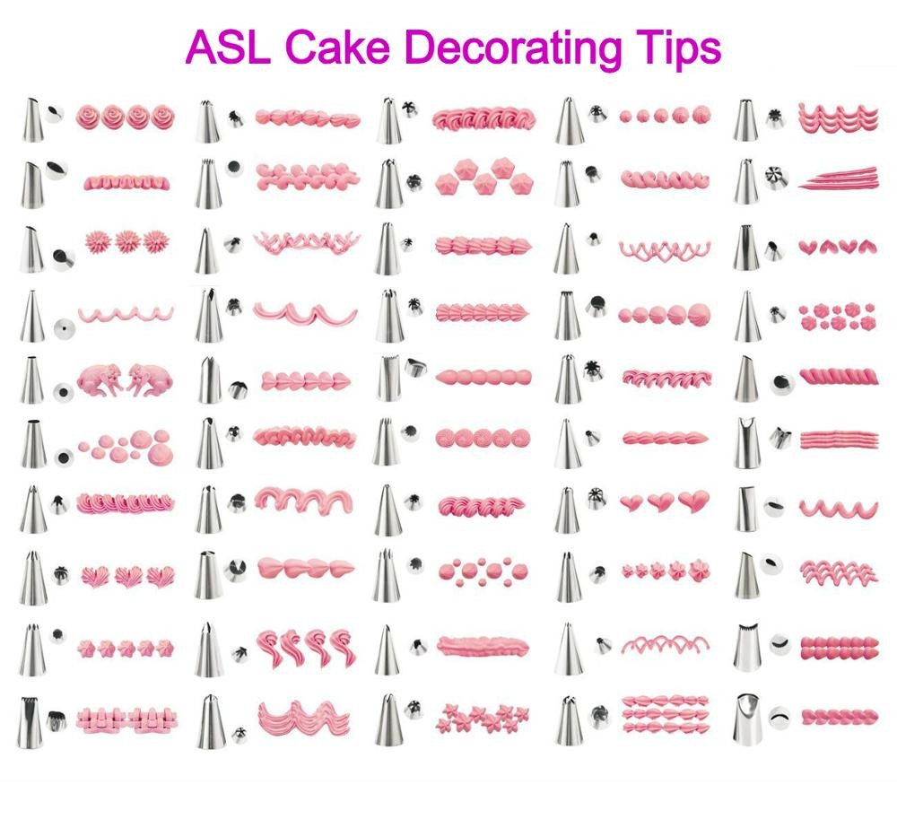 Buy Cake Piping Icing Nozzles Tips Stainless Steel Baking Tools Cupcake ...