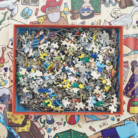 Buy Cmyk 4 Color Printing High Quality Puzzle Custom 1000 Pieces Jigsaw ...