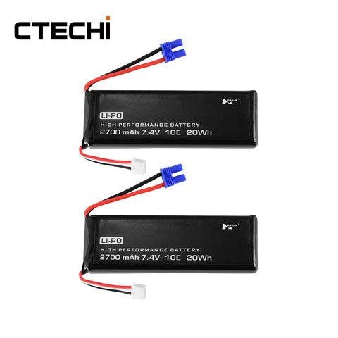 Buy Ctechi High Performance Lipo Battery 7.4v 2700mah Rc Drone ...