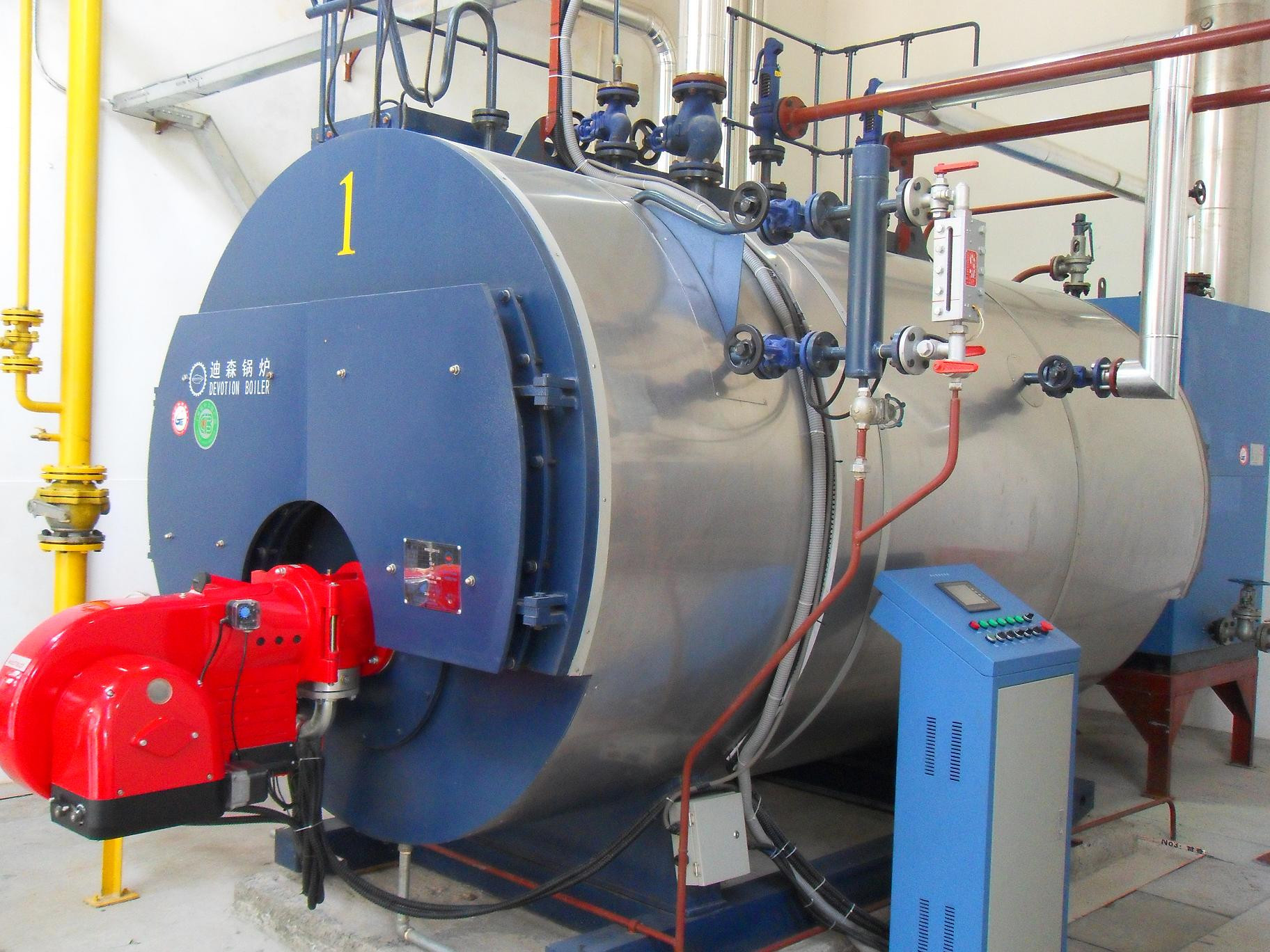 Buy Devotion 1-20 Ton Horizontal Fire Tube Oil / Gas Steam Boiler from ...