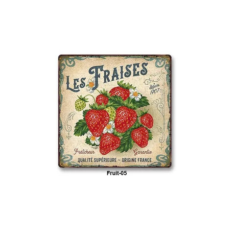 Buy Fresh Peaches Tomates Cave Living Room Decorations St Metal Tin ...