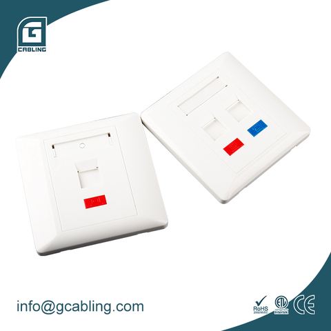 Buy Gcabling 2 Port Face Plate Modular Jack Face Plate Data Faceplate ...