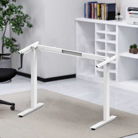 Buy Hand Crank Single Lever Lift Desk Stand Up Desk Adjustable Height ...