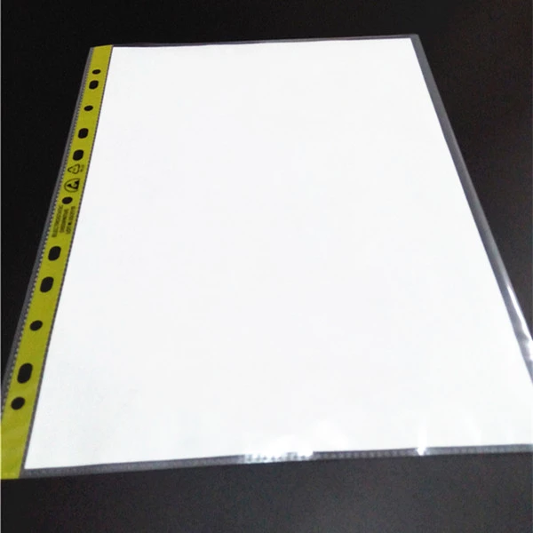 Buy High Quality A4 Transparent Esd File Pockets, Plastic File Folders ...