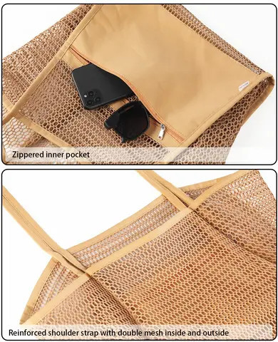 Buy Holiday Summer Mesh Design Large Capacity Shoulder Bag Fashion ...