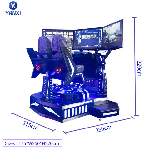 Buy Indoor Amusement Vr Games Virtual Reality Three-screen 6 Dof Racing ...