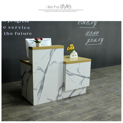 Buy Kainice Factory Simple Shop Counter Design Store Counter Wood White ...