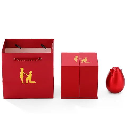 Buy Luxury Rose Flower Lifting Jewelry Box Custom Pe Film Propose ...