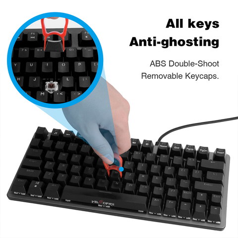 Buy Mechanical Keyboard Wired 78 Key Mini Compact Ergonomic Keyboard ...