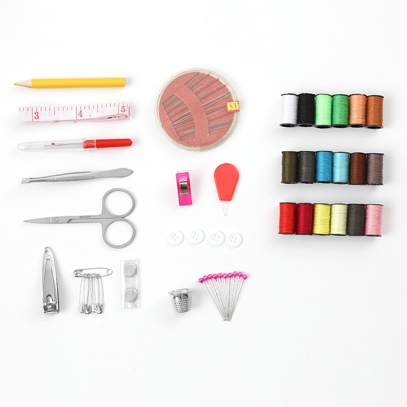 Buy Portable Sewing Kit Home Travel Thread Threader Needle Tape Measure ...
