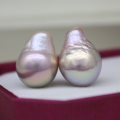 Buy Purple Color Irregular Shape Baroque Pearls Natural Half Hole/no ...