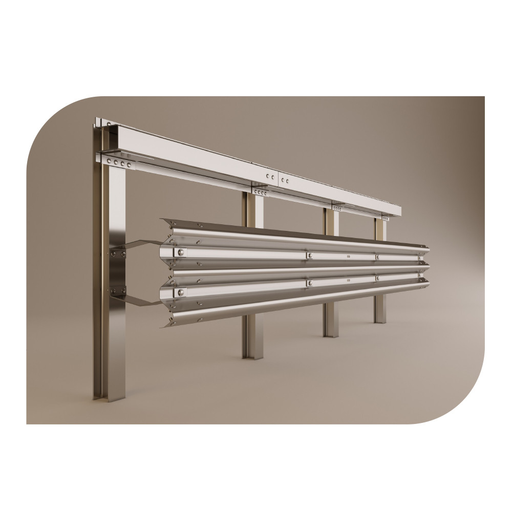 Buy Single Sided Guardrail On Ground With H4b Containment Level ...
