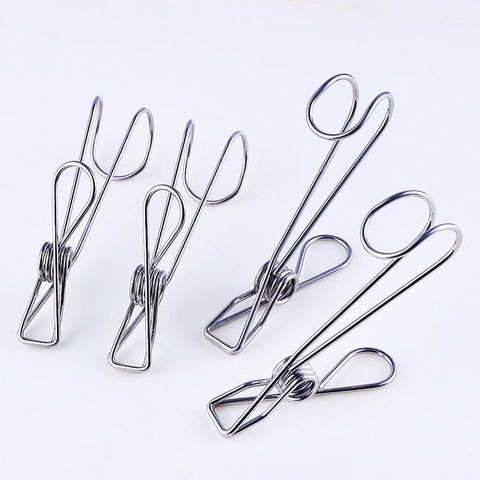 Buy Stainless Steel Clothes Pegs Beach Towel Clamp Torsion Spring ...