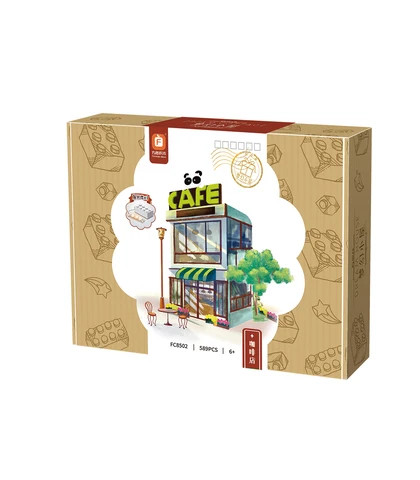 Buy Street View Coffee Shop City Building Cafe House Model With Light ...