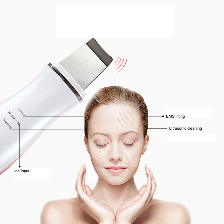 Buy Ultrasonic Ion Skin Spatula Scrubber Face Peeling Deep Cleaning ...