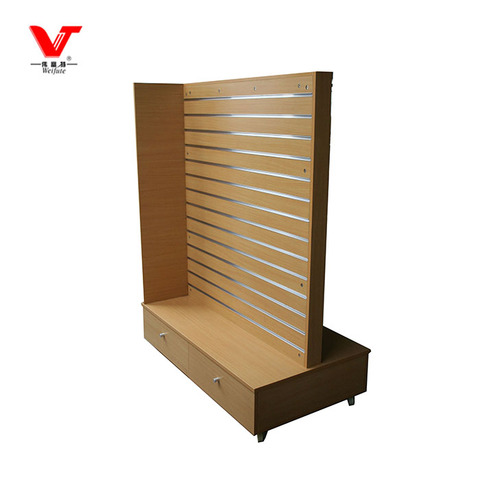 Buy Wholesale Mdf Slatwall Gift Wooden Shelf Display Racks With Hook ...