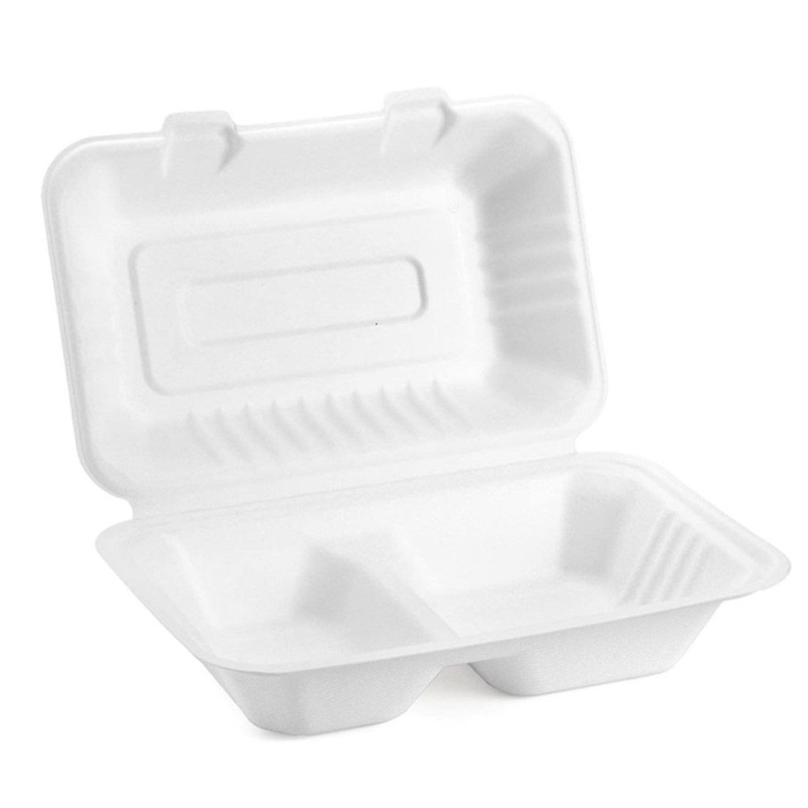 Buy Disposable Eco-friendly Compostable Biodegradable 2 Compartment ...