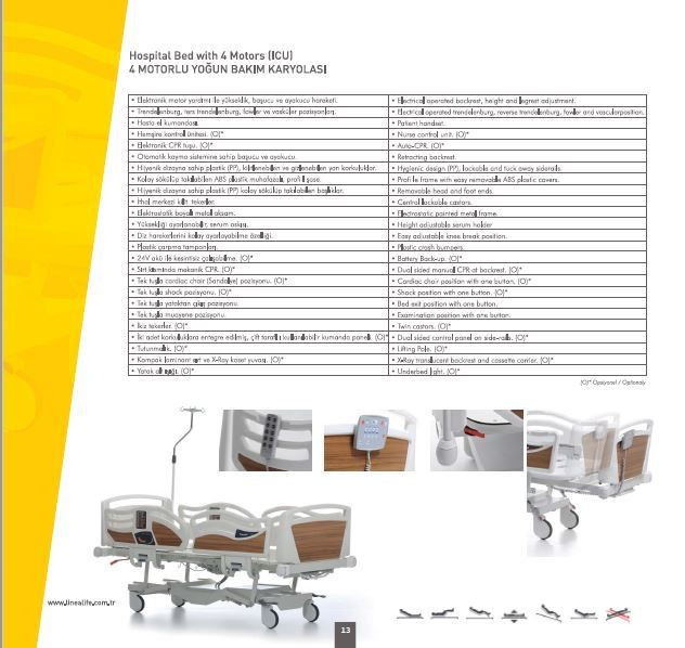 Buy Hospital Bed With 4 Motors from LINEALIFE, Republic of Türkiye ...