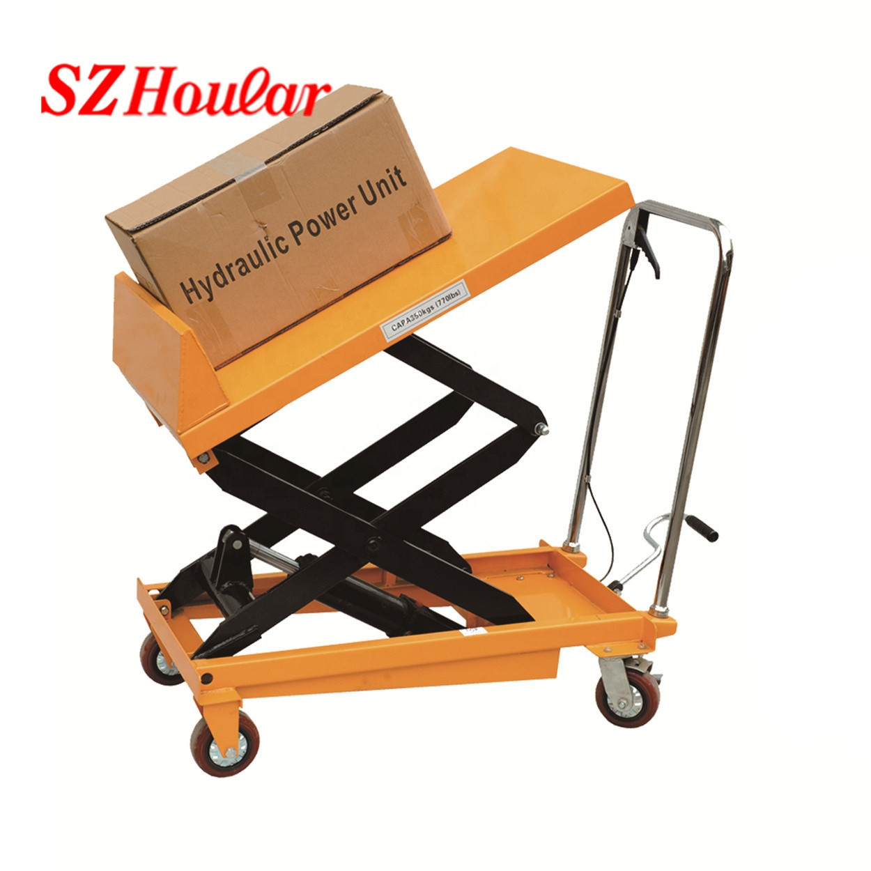 Buy 300kg Cargo Lift Platform Hand Lift Table Manual Hydraulic Lift ...