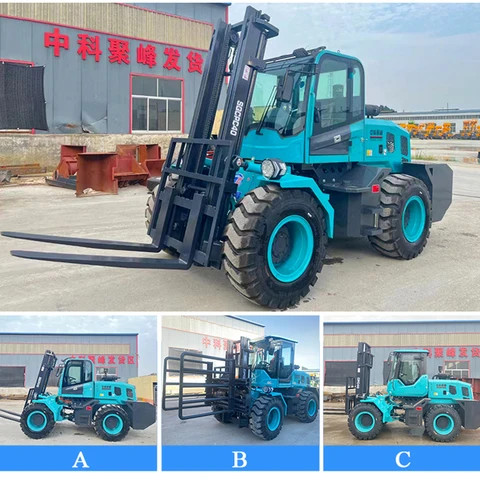 Buy 4 Ton Four-wheel Drive Small All-terrain Forklift 4wd Rough Terrain ...