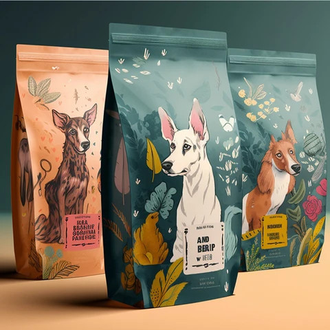 Buy 8 Sides Sealed Plastic Stand Up Pouch Gusset Cat Dog Pet Food ...