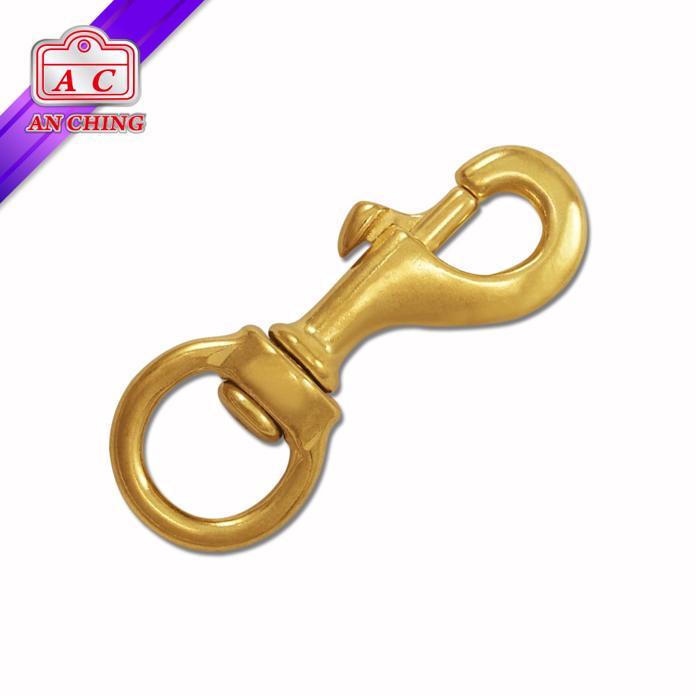 Buy 80mm Solid Brass Swivel Metal Snap Hook Clip from AN CHING HARDWARE ...