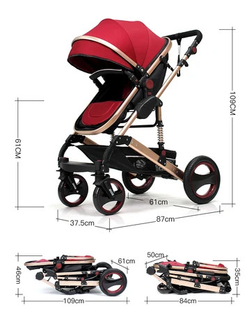 Buy Cheap Price Baby Stroller 3 In 1 Travel System Luxury Pram High ...