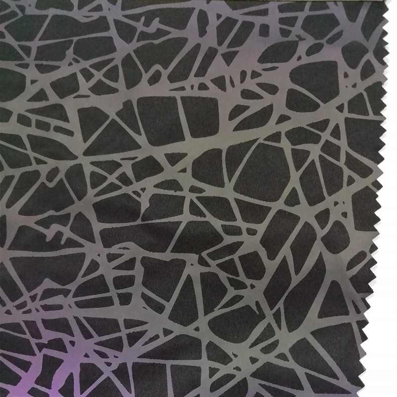 Buy Colorful Rainbow Reflective Leather Fabric For Coat Thefashion ...