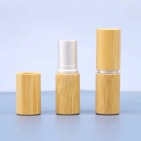 Buy Custom Laser Engraving Empty Wood Bamboo Lip Balm Container 5 G ...